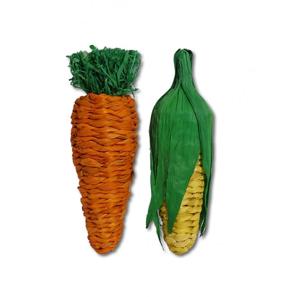 Jumbo Play Veg Carrot & Corn - Rabbit and Bunny chew and scratch toy ...